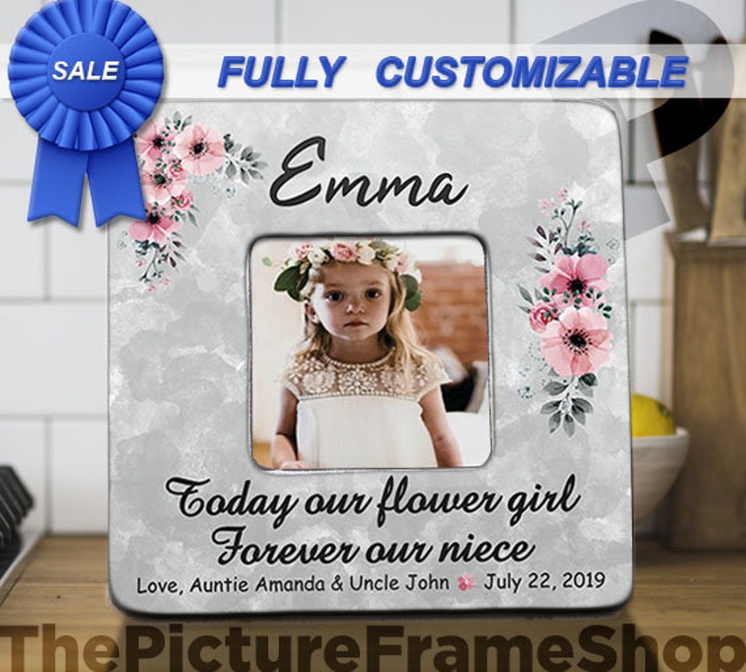 Flower Girl Picture Frame, Personalized Niece Wedding Gift - Etsy