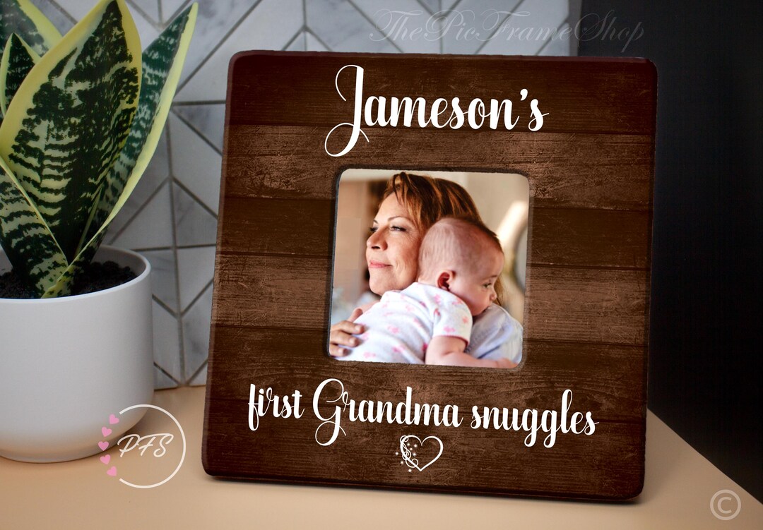 Personalized Grandma Wood Picture Frame, First Mother's Day Gift - Etsy