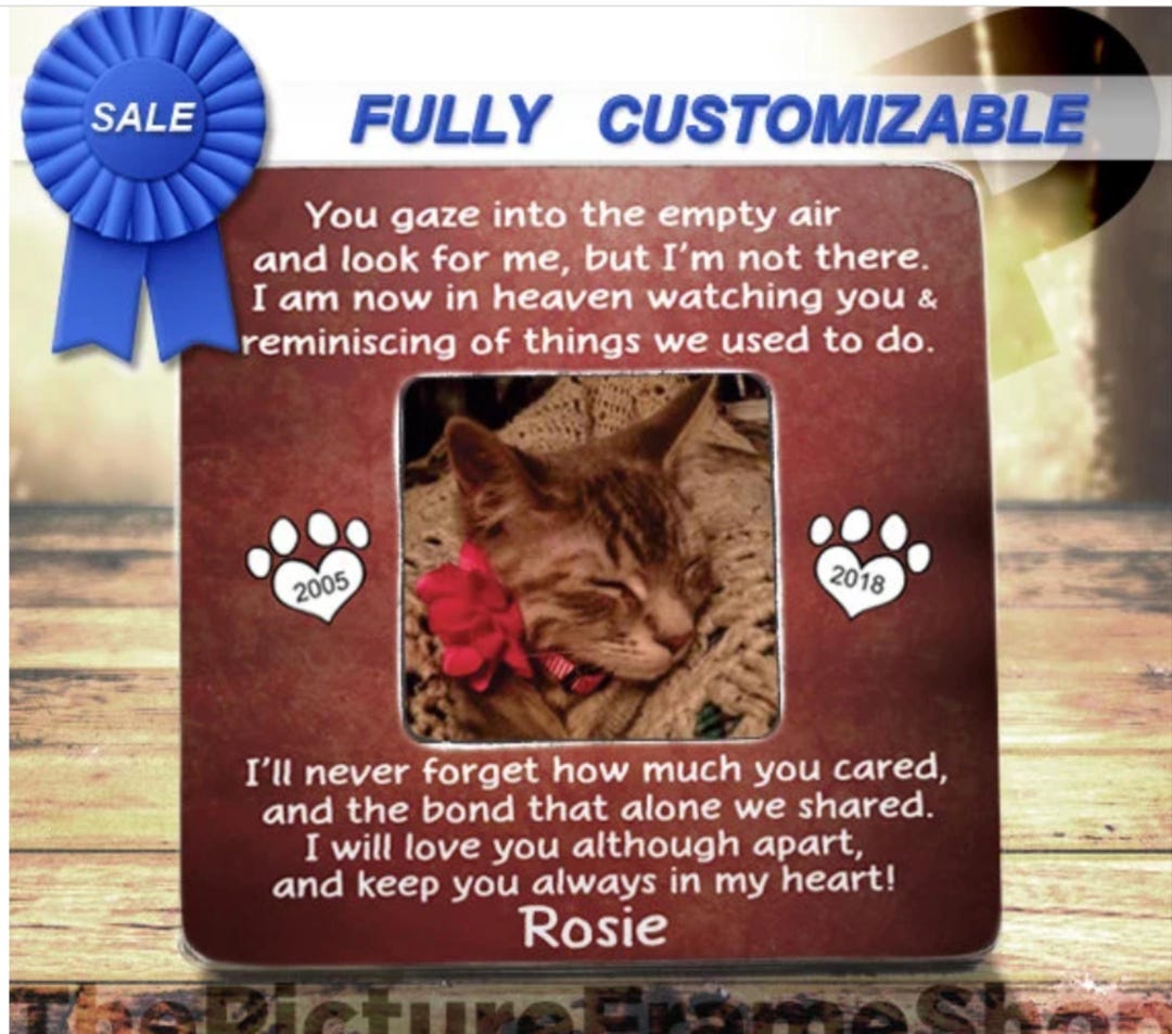 PET MEMORIAL Frame Pet Memorial Gifts Pet Loss Frame,pet Picture Frame ...