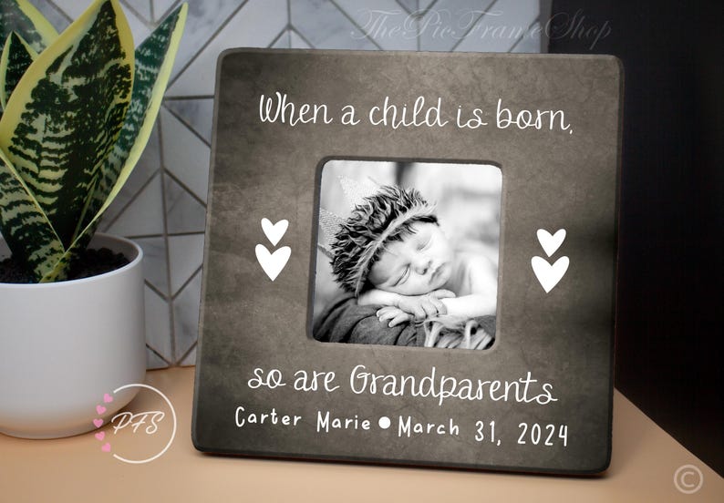 Personalized Grandparent Picture Frame: New Grandparent Gift - Etsy