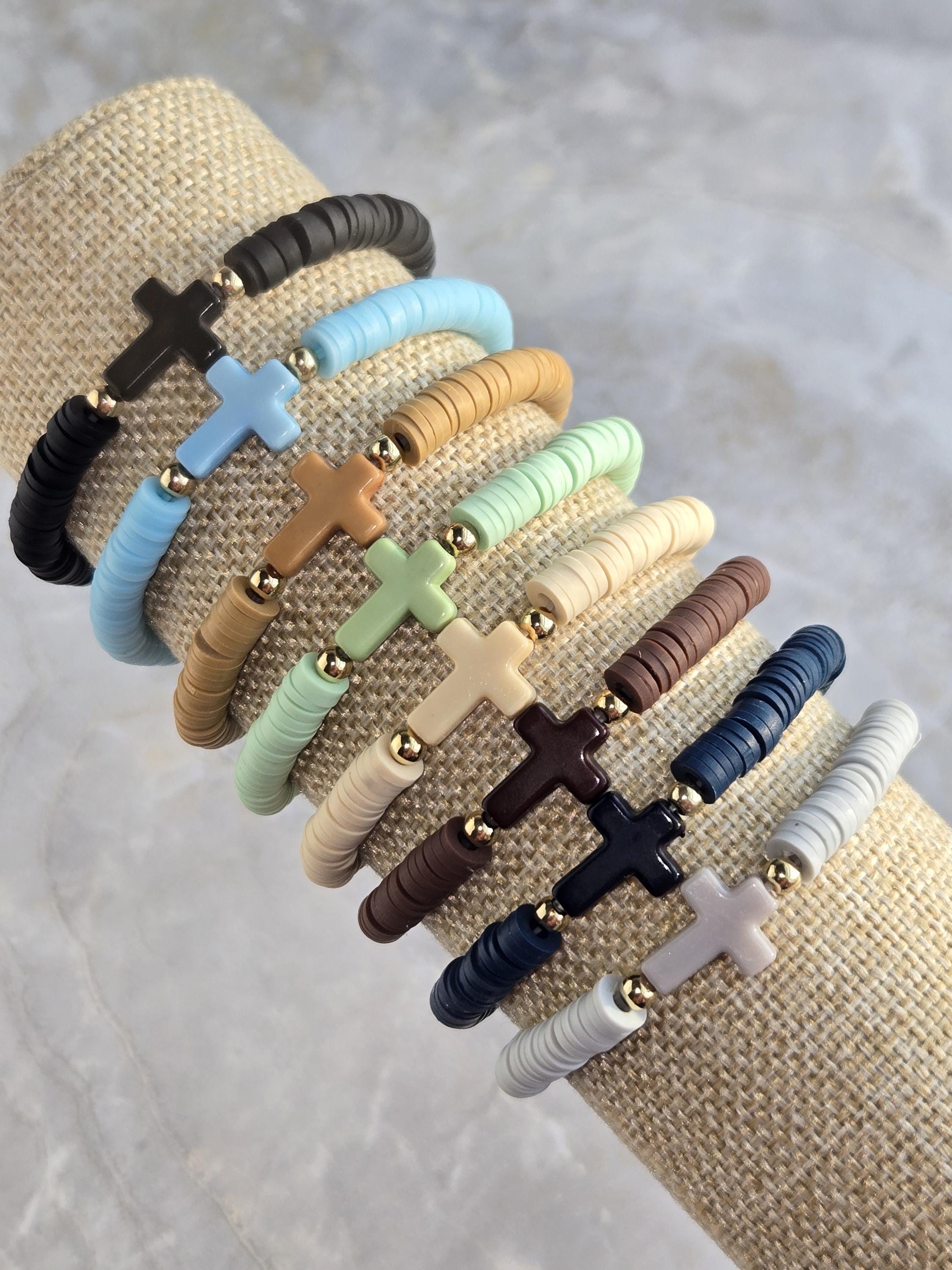 Handmade Cross Bracelet: Religious Jewelry Gift - Etsy
