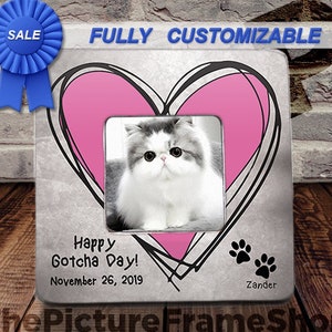 Custom Gotcha Day Pet Adoption Frame, Natural Wood - Etsy