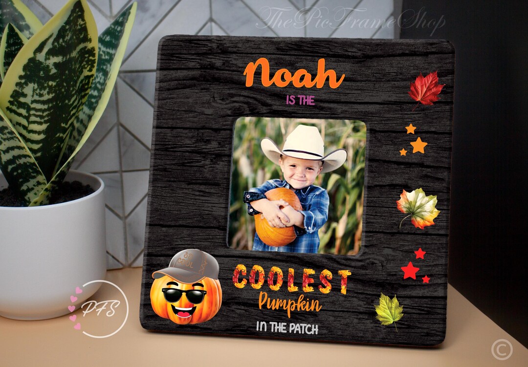 Pumpkin Patch Wood Picture Frame, Fall Grandma Gift - Etsy