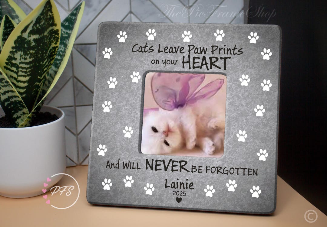 Personalized Pet Cat Memorial Loss of Pet Loss Gift Cat Death Frame Cat ...