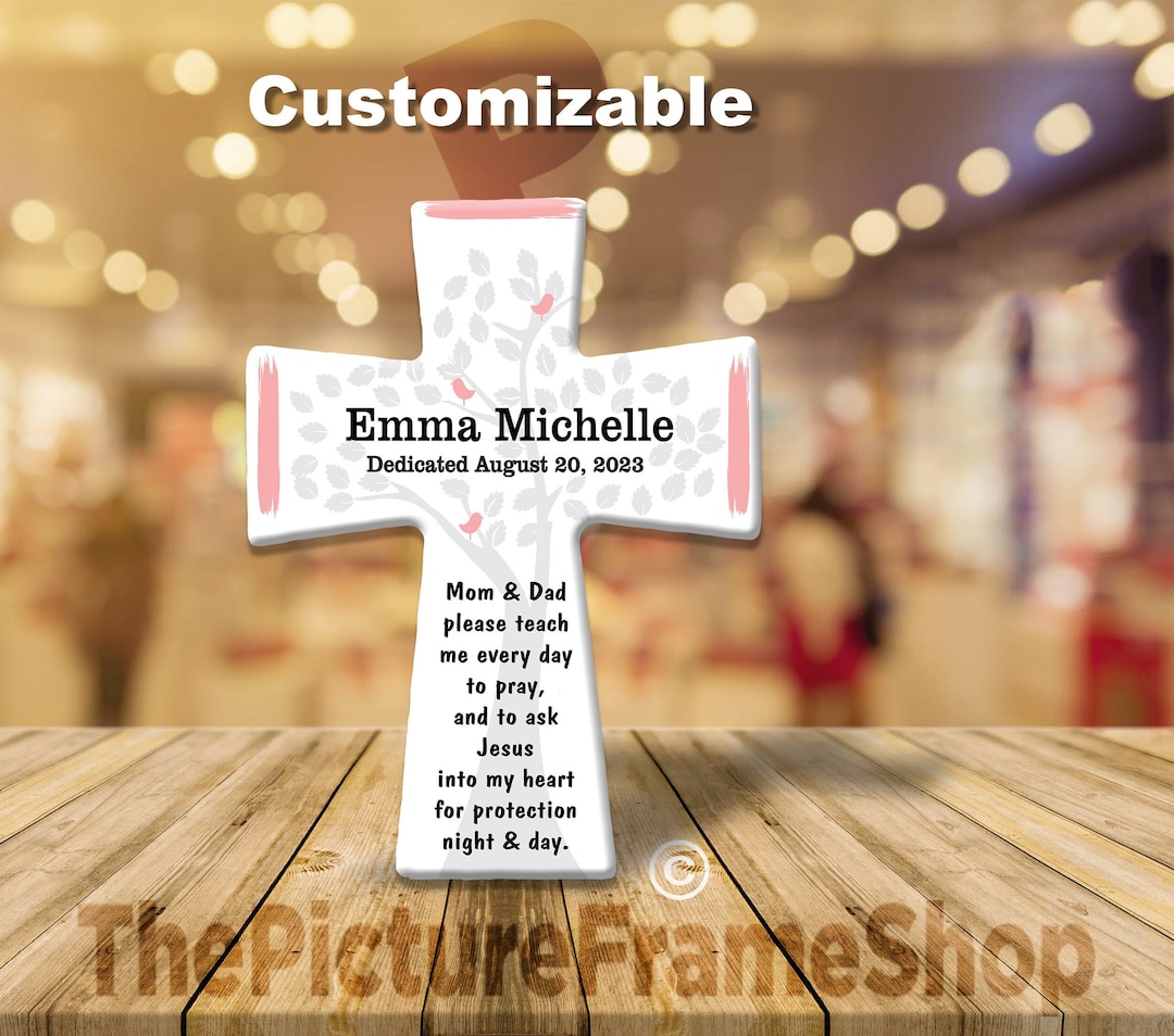 Personalized Custom Ceramic Cross, First Communion, Dedication ...