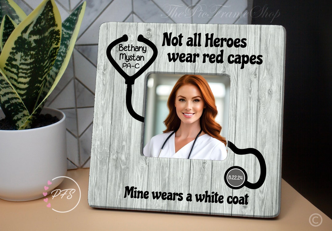 Personalized Nurse Photo Frame, First White Coat Gift - Etsy