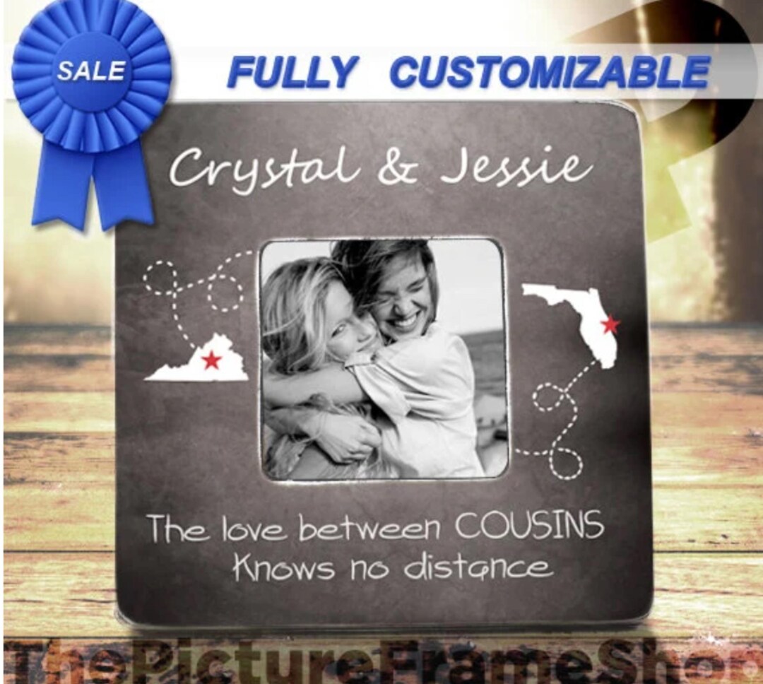 Custom Cousin Picture Frame, Long Distance Gift - Etsy
