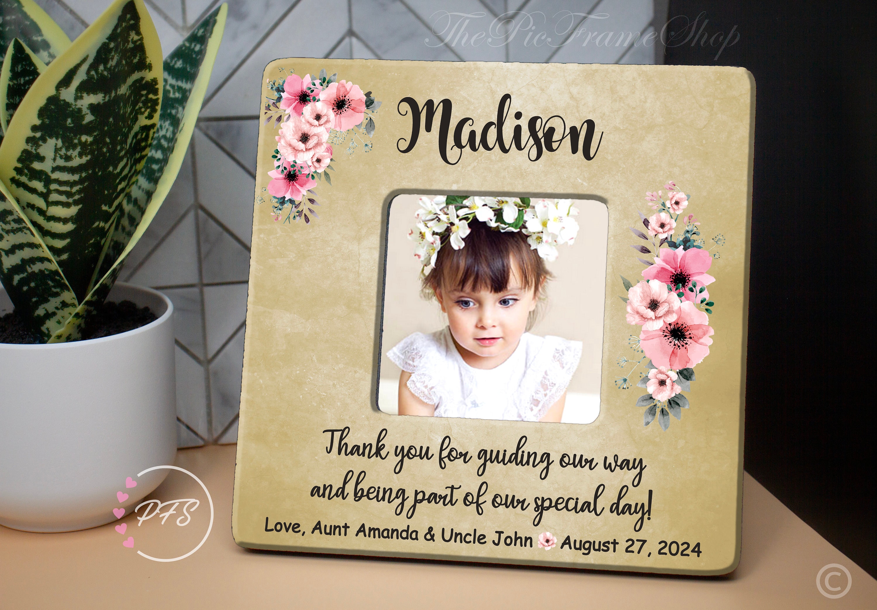 Personalized Flower Girl Picture Frame, Wedding Keepsake Gift - Etsy