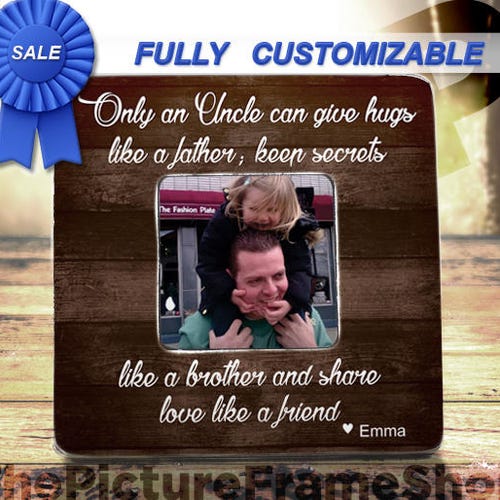 Only an Uncle Can Give Hugs Like A Father Uncle Frame Uncle - Etsy