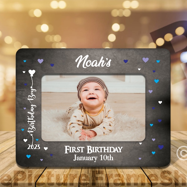 Boys First Birthday Picture Frame - Etsy