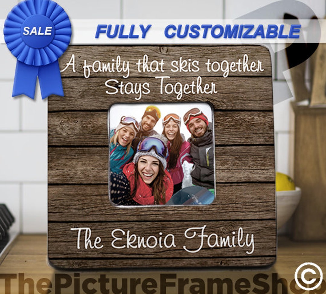 Skiing Picture Frame, Ski Picture Frame, Ski Gift, Ski Decor, Skiing ...