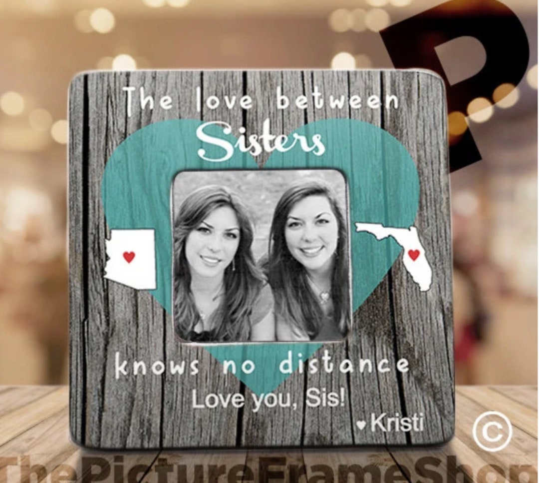 Long Distance Sister, Sister Picture Frame, Family Picture Frame, Going ...