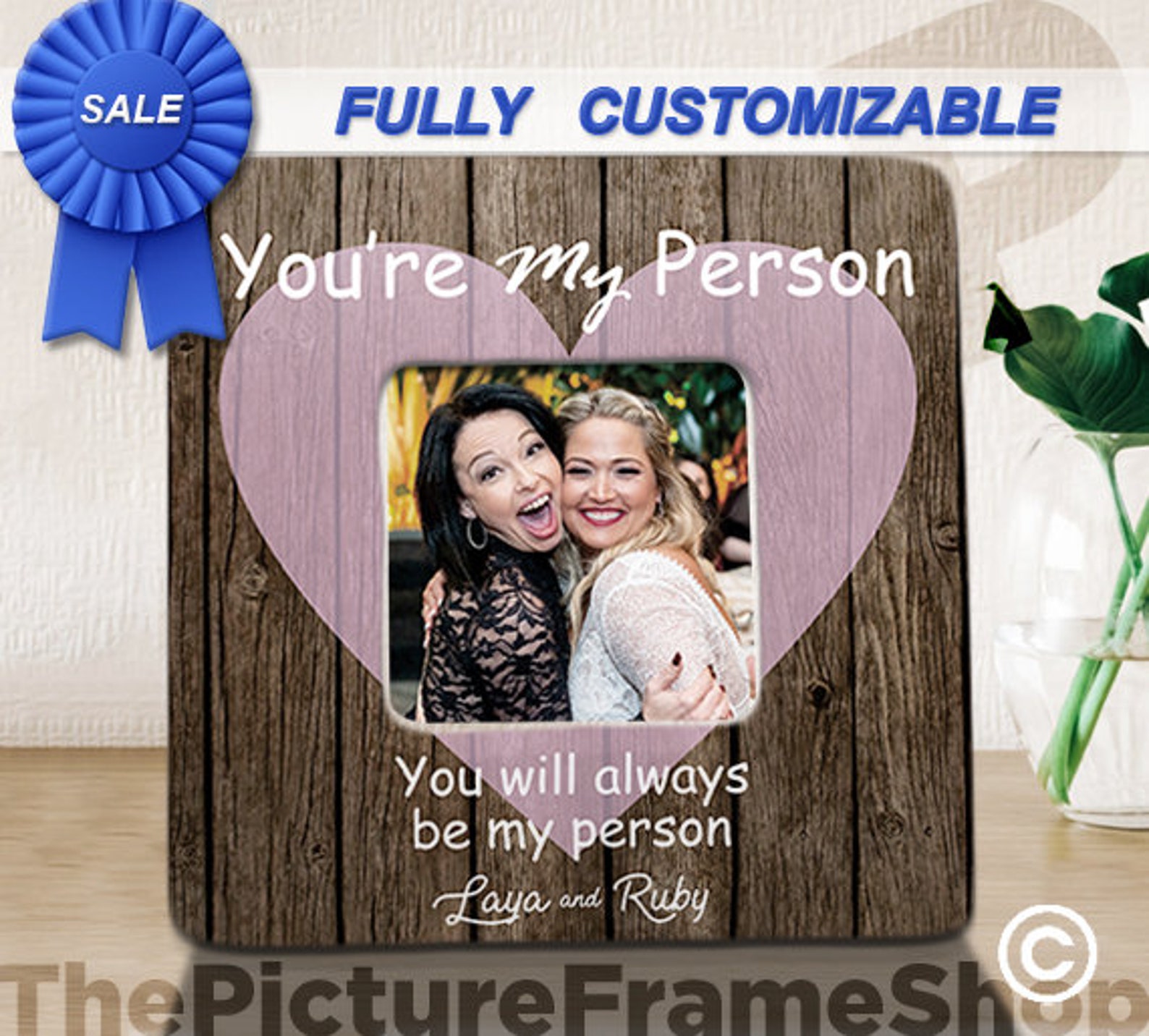You're My Person Picture Frame, Best Friend Birthday Gift, BFF, Besties ...