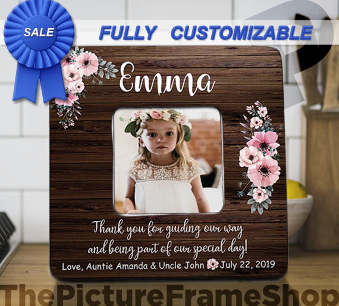 Personalized Flower Girl Picture Frame Flower Girl Keepsake Wedding ...