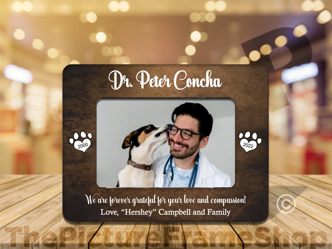 Personalized Veterinarian Picture Frame, Veterinarian Thank You Gift ...