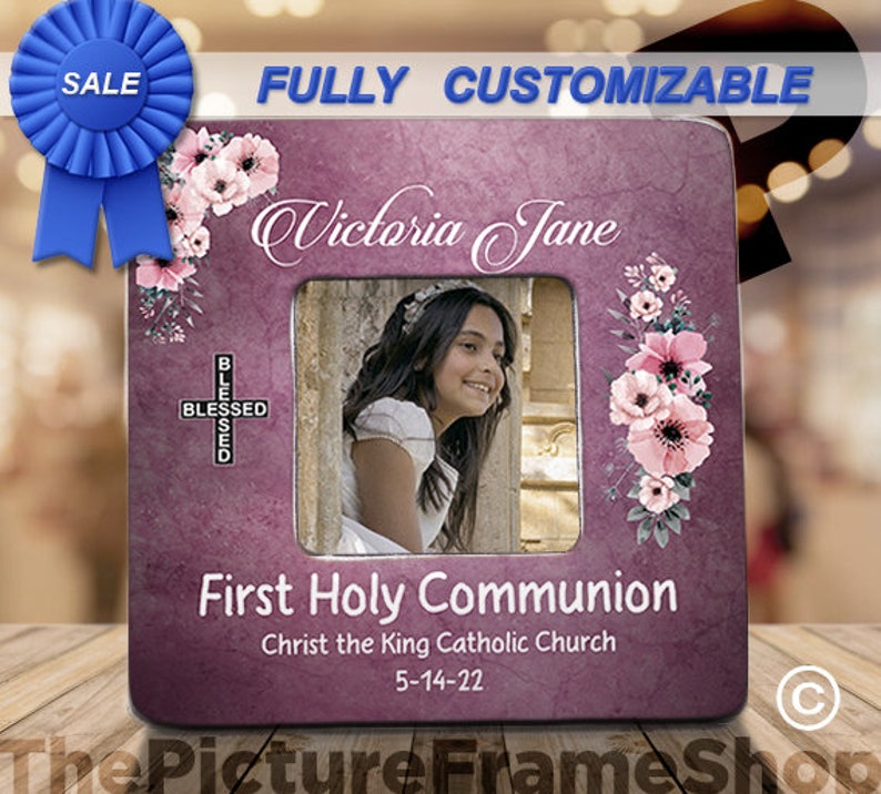 First Holy Communion Picture Frame Gift for First Communion - Etsy