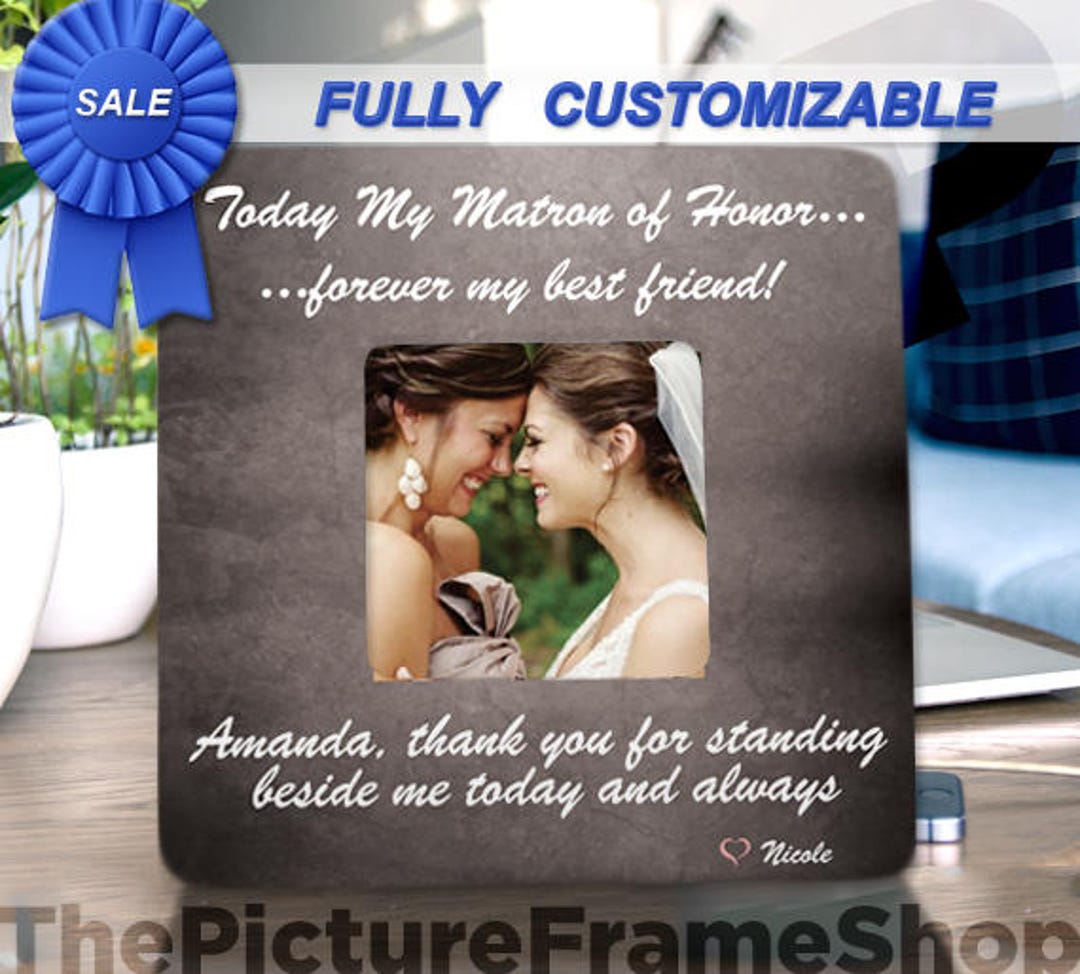 Custom Matron of Honor Picture Frame, Bridal Party Gift - Etsy