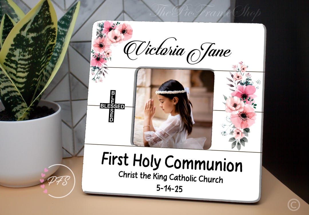 First Holy Communion Picture Frame, Gift for First Communion, First ...