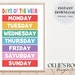 Rainbow Days of the Week Poster Educational Learning Poster - Etsy
