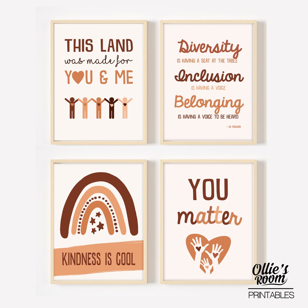 Inclusive Posters, Diversity Posters, Classroom Wall Art, Teacher Decor ...