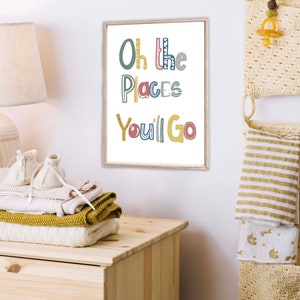 Printable Oh the Places You'll Go Nursery Art | Earthy Wall Art ...