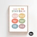 Neutral Calming Strategies Poster, Therapy Poster, Calm Corner Prints ...