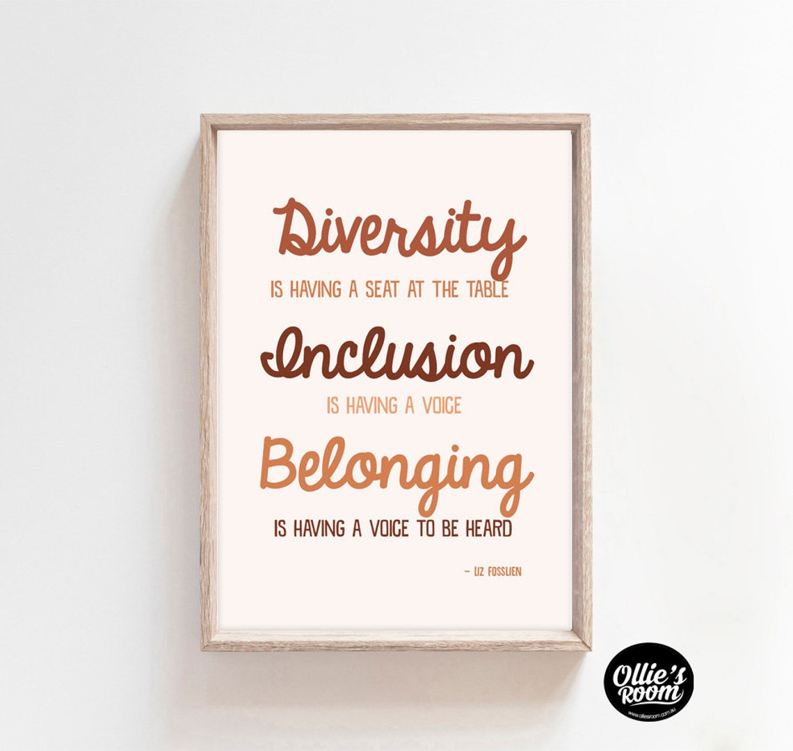 Inclusive Posters Diversity Posters Classroom Wall Art | Etsy