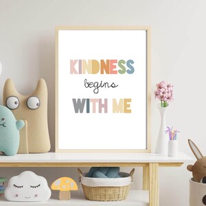 Kindness Begins With Me Print | Homeschool Poster | Positive ...