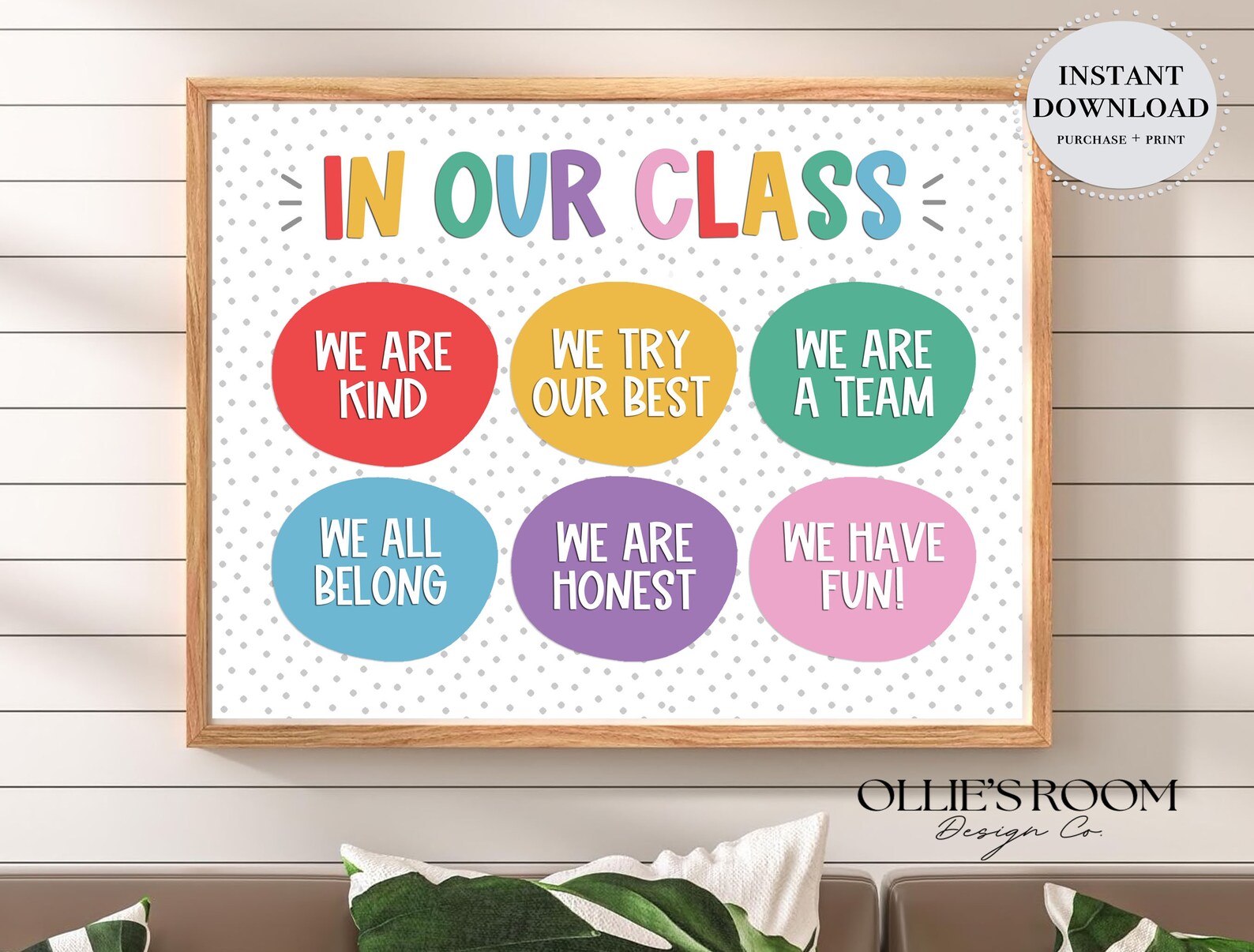 Rainbow in Our Class We Poster Educational Values Poster - Etsy