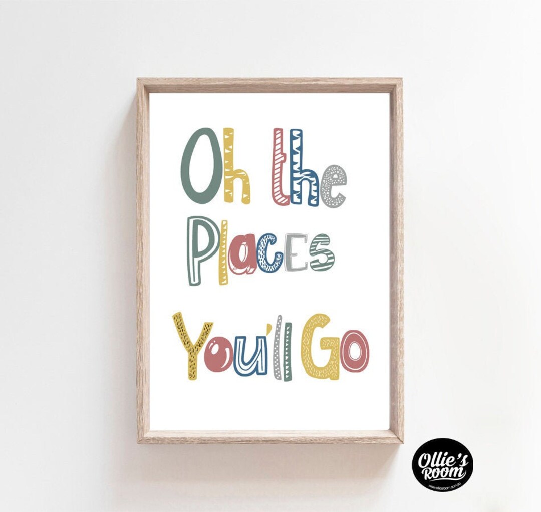 Printable Oh the Places You'll Go Nursery Art | Earthy Wall Art ...