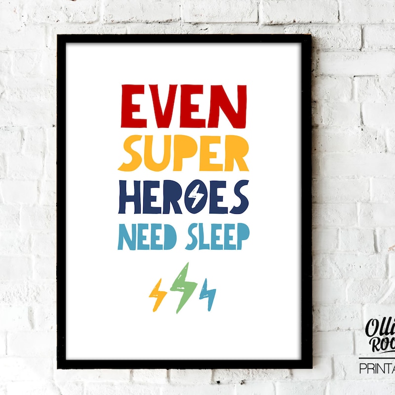 Superhero Wall Art Printable - Etsy