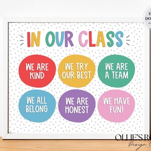 Rainbow in Our Class We Poster, Educational Values Poster, Learning ...