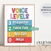 Rainbow Voice Level Poster, Noise Level Print Dotty, Rainbow Classroom ...
