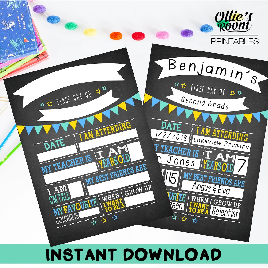 First Day of School Sign Template Reusable First Day of - Etsy