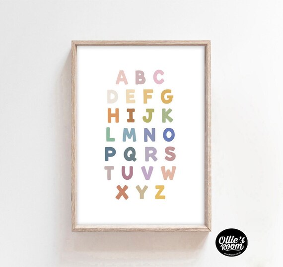 Neutral Alphabet Poster Educational Learning Poster Learning | Etsy