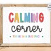 Rainbow Calming Corner Poster, Educational Safe Place Poster, Learning ...