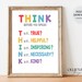 Rainbow Think Before You Speak Poster, Educational Poster, Behaviour ...