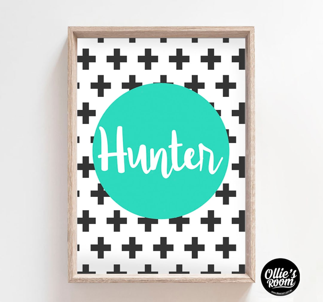 Personalised Cross Name Print | Bold Name Printable | Teen Name Print ...