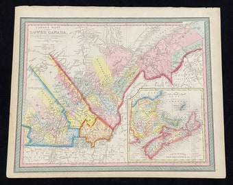 New Brunswick Nova Scotia & Prince Edward Island Map/large - Etsy