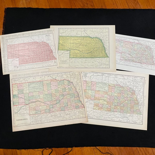 Map of Nebraska - Etsy