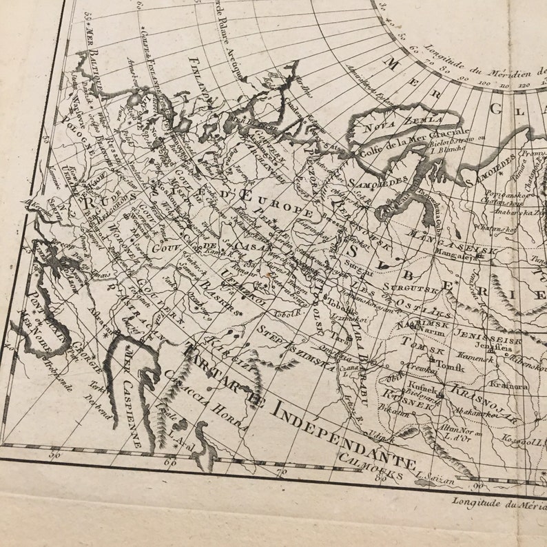 Original 1780 Map of the Empire of Russia 18th Century Copper - Etsy India