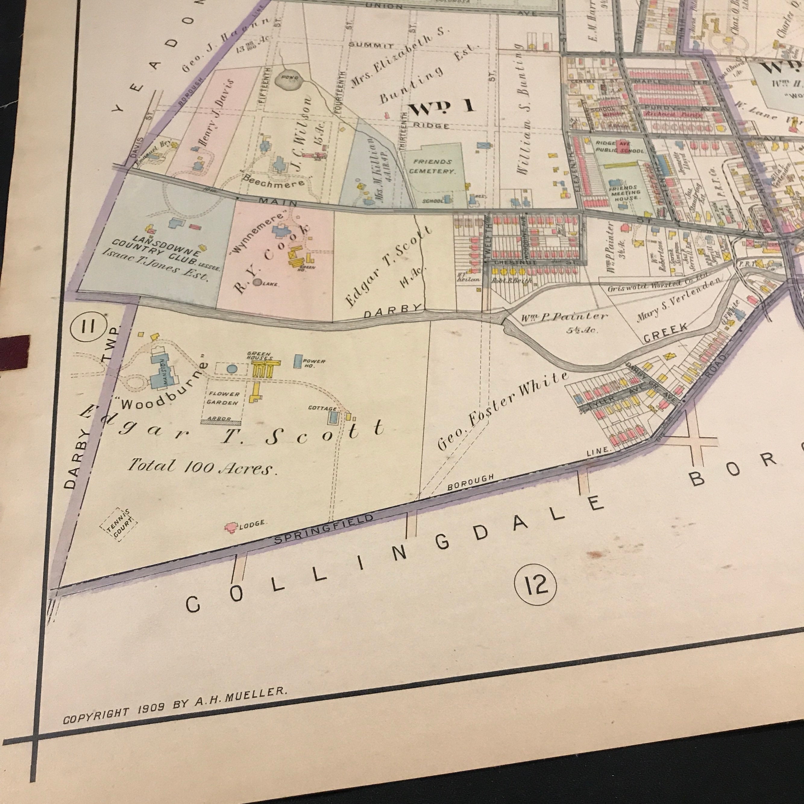 1909 Map of Darby and Colwyn Boroughs Original Antique Map - Etsy UK