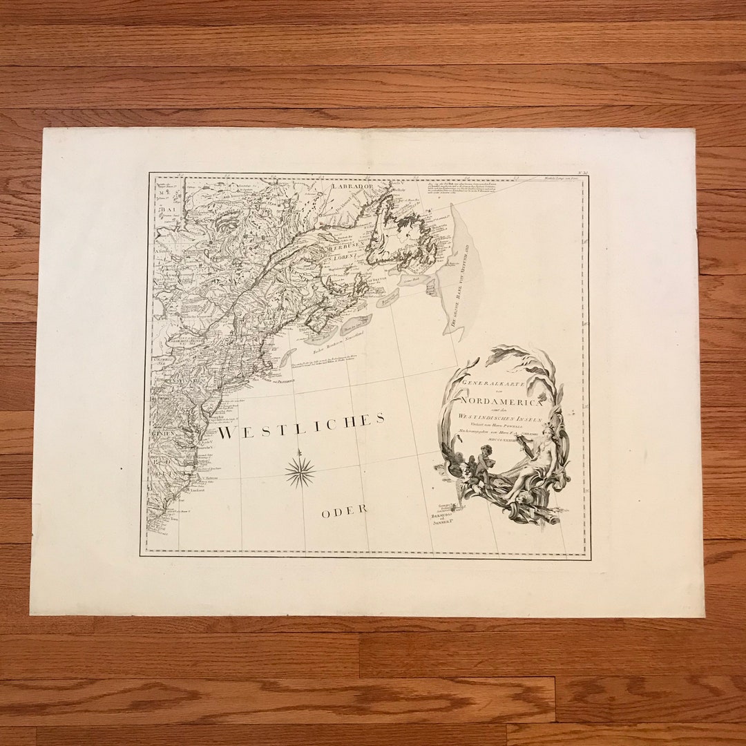 Scarce 1788 Map of Northeastern North America Large Colonial - Etsy