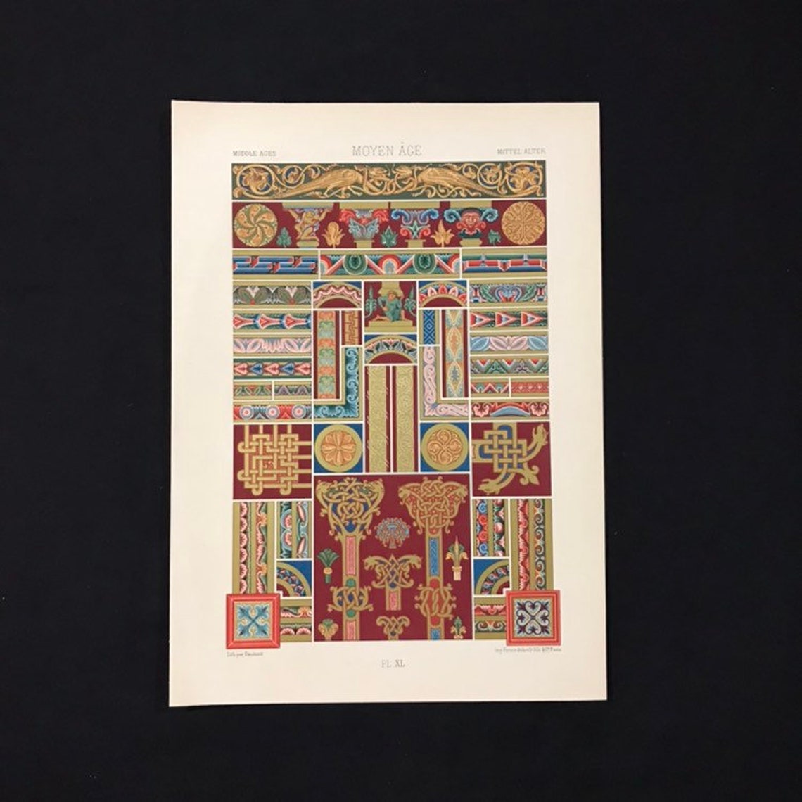 Romanesque Painted Manuscripts Original 1877 Color Lithograph - Etsy