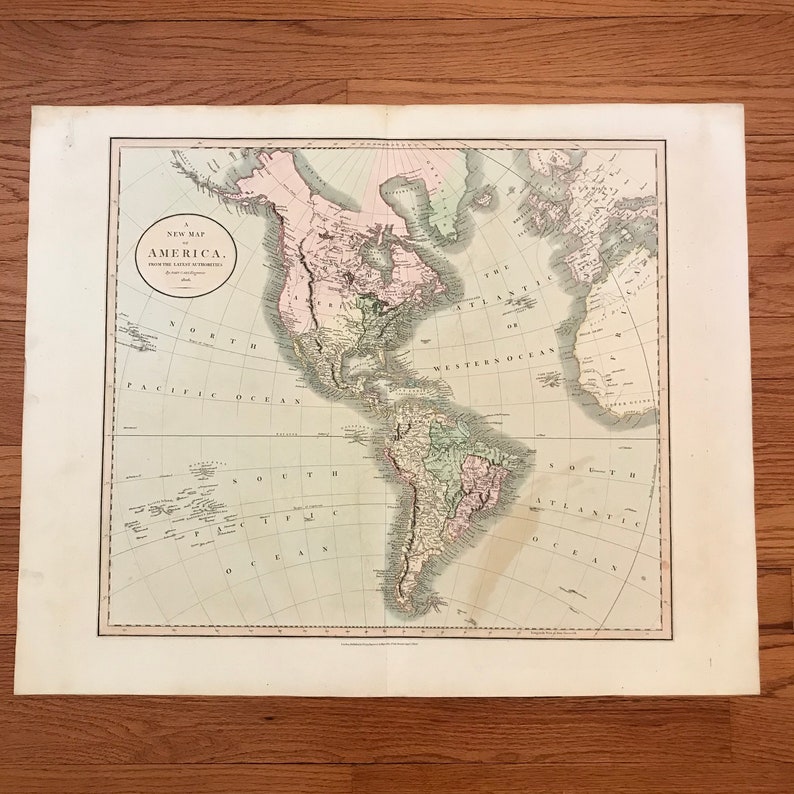 Cary's 1806 Map of the Americas Large Original - Etsy