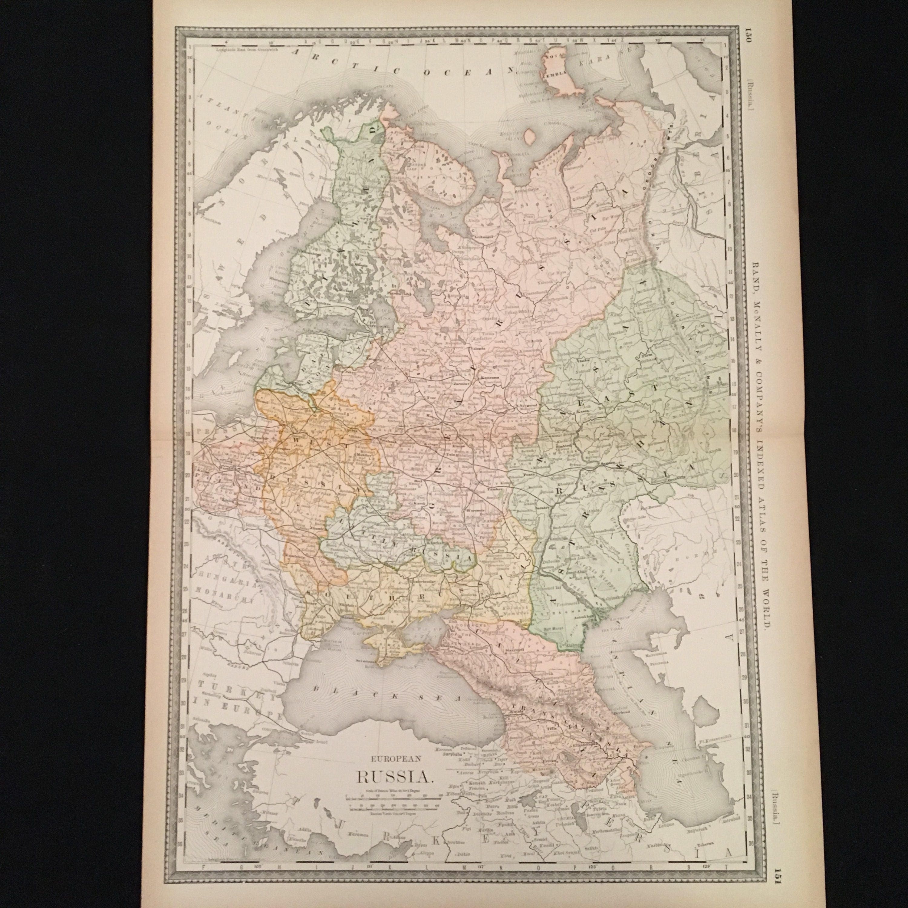 Home Décor Home & Living Globes & Maps Antique Original 1895 Map of ...