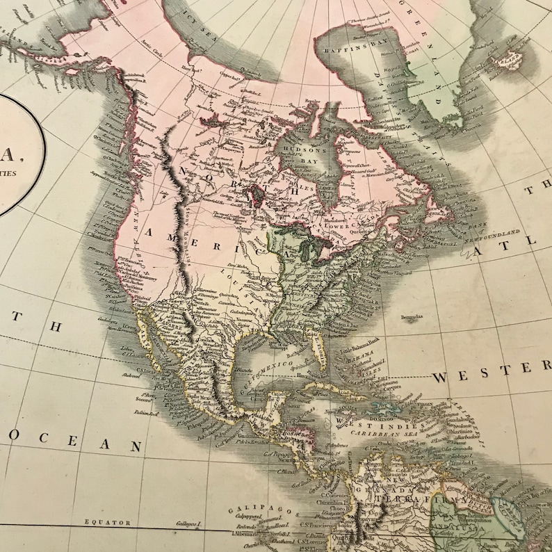 Cary's 1806 Map of the Americas Large Original - Etsy