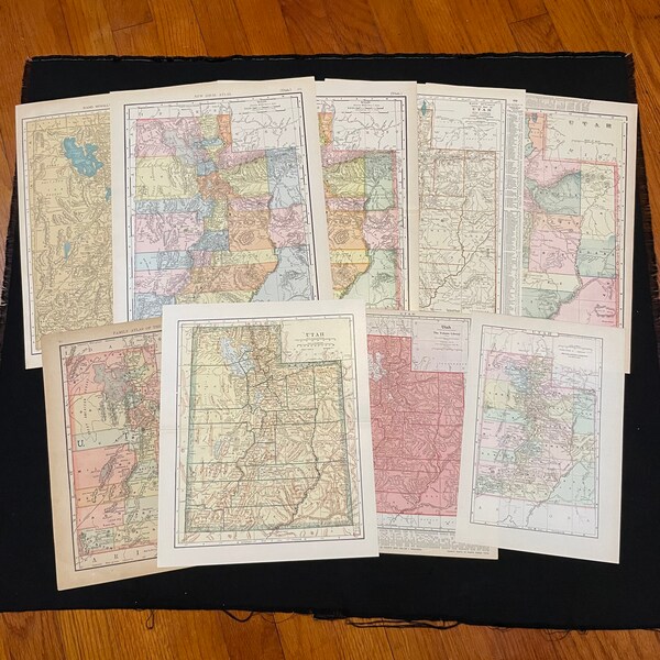 Antique Wall Map - Etsy