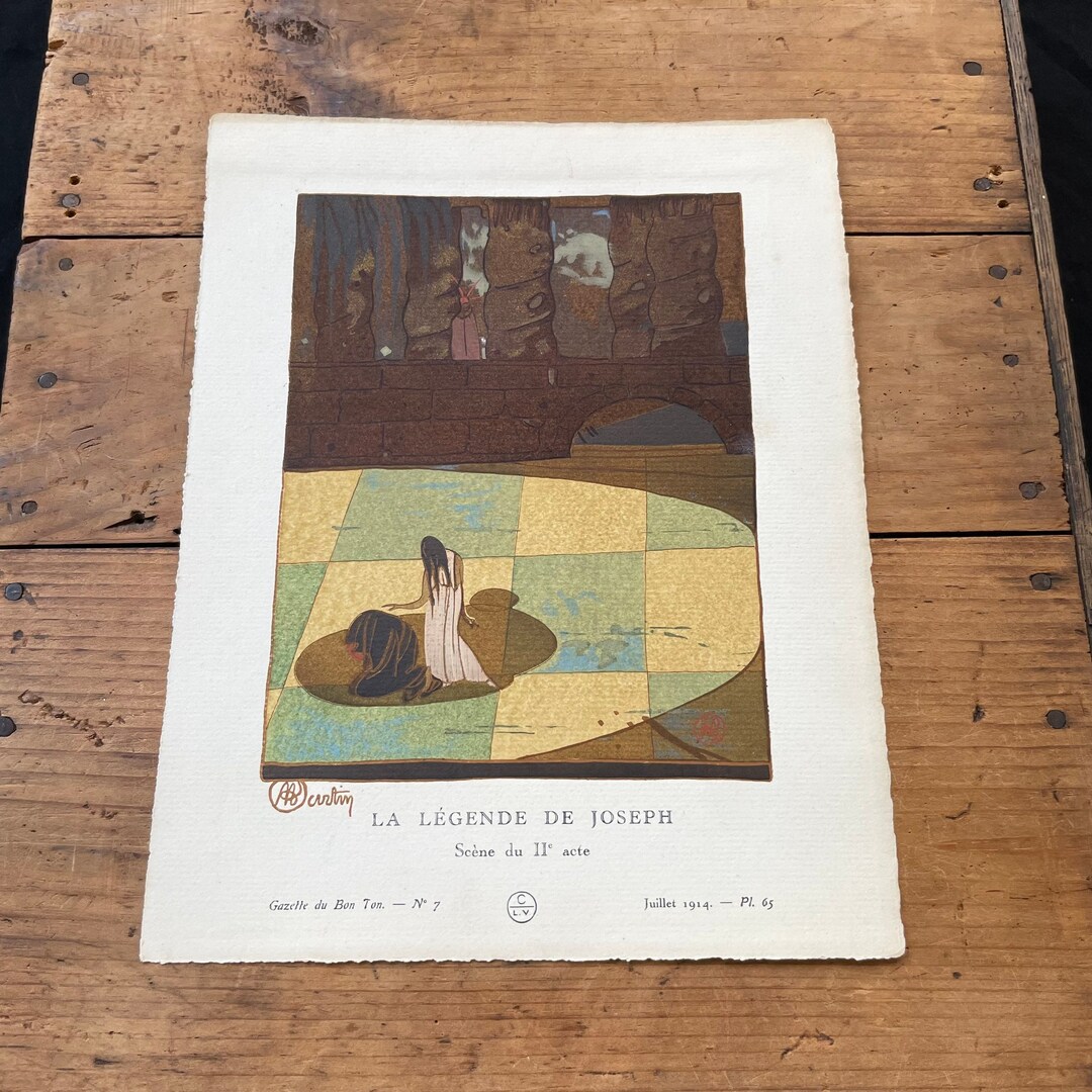 La Légende De Joseph Original 1914 Pochoir From Gazette Du - Etsy