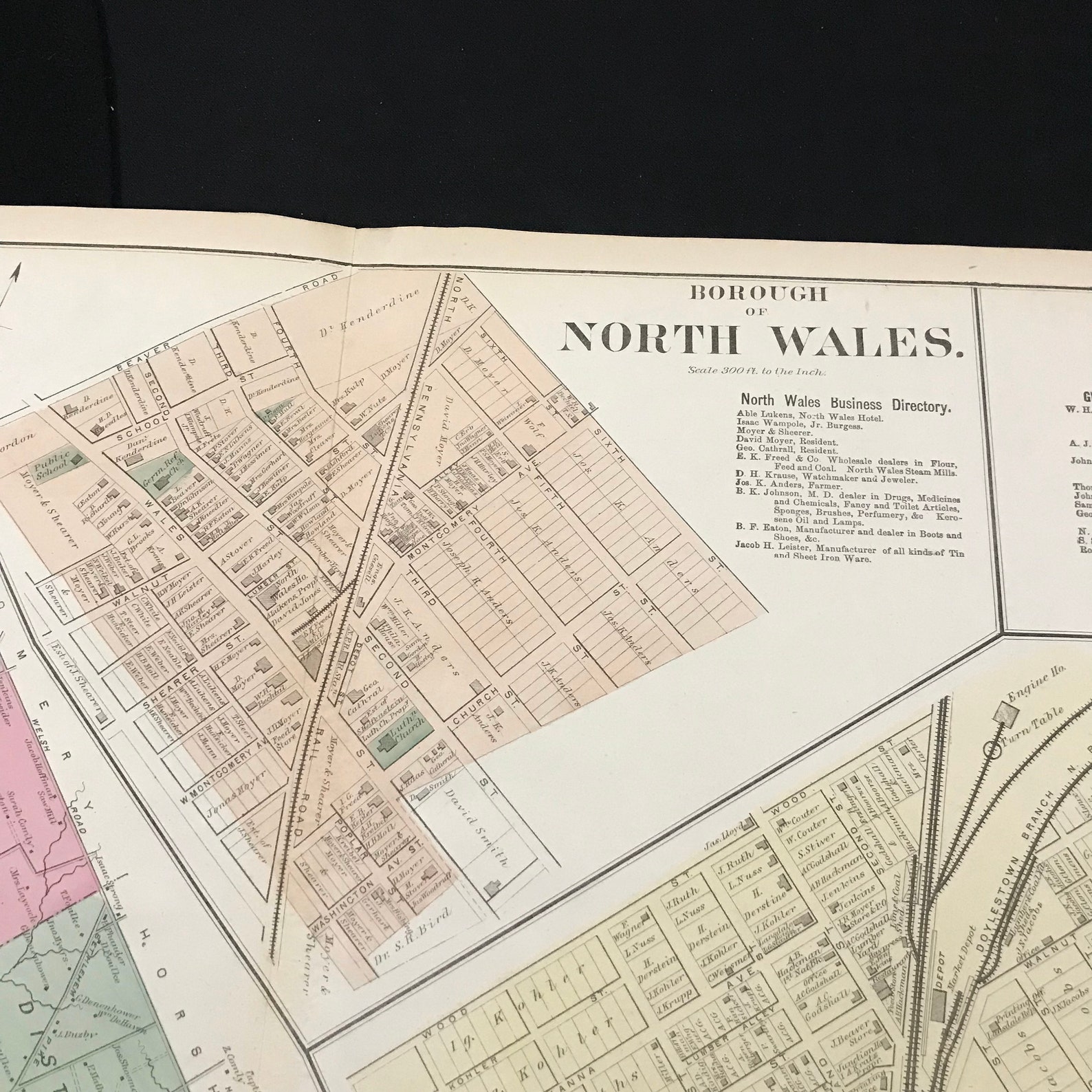 1871 Map of Gwynedd Township Original Antique Property Map of | Etsy